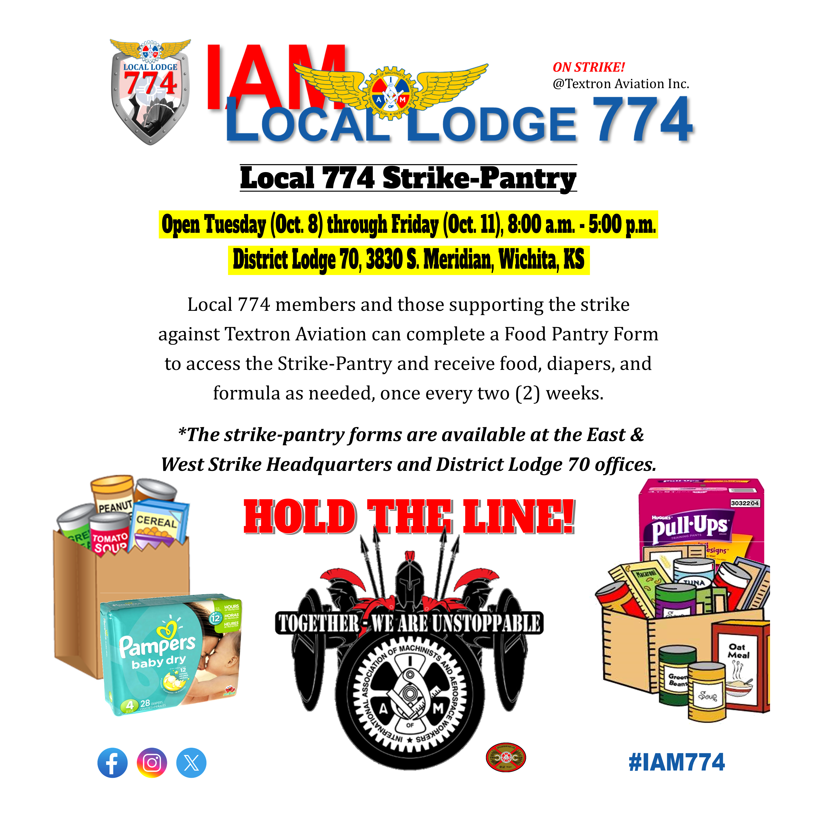 Strike Pantry Available – IAM Local Lodge 774
