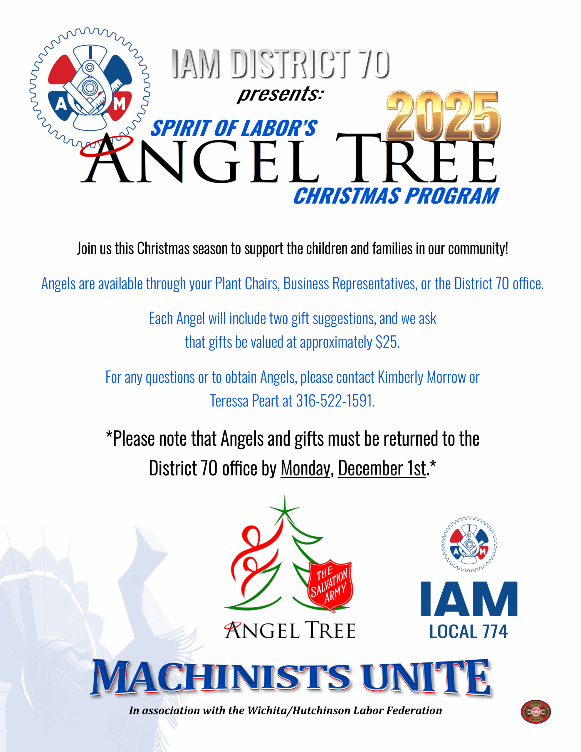 2025 Spirit of Labor’s Angel Tree Program – IAM Local Lodge 774